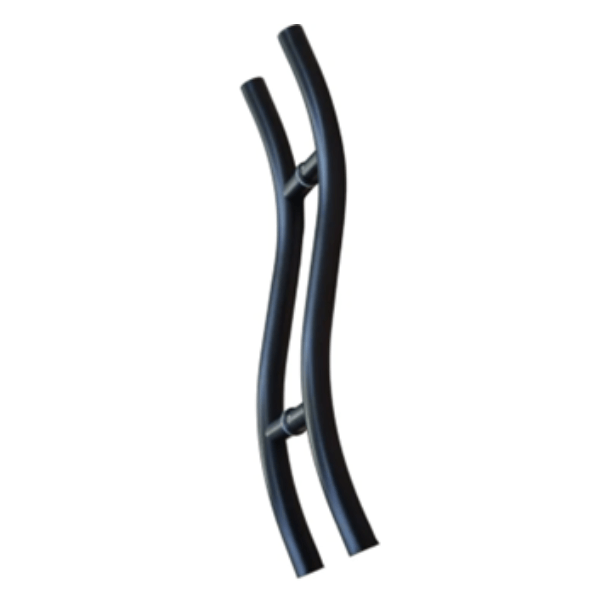 Samson S-Shaped Front Door Handles | Black - Habitat